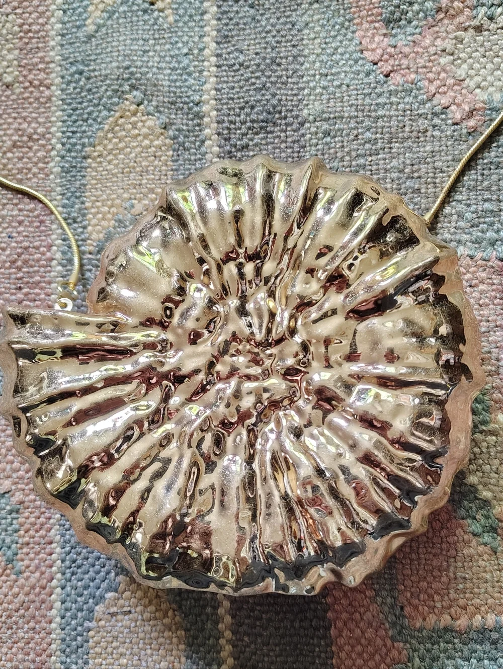 Bags | Zara Viral Gold Conch Shell Clutch Purse Golden Special Occasion ...